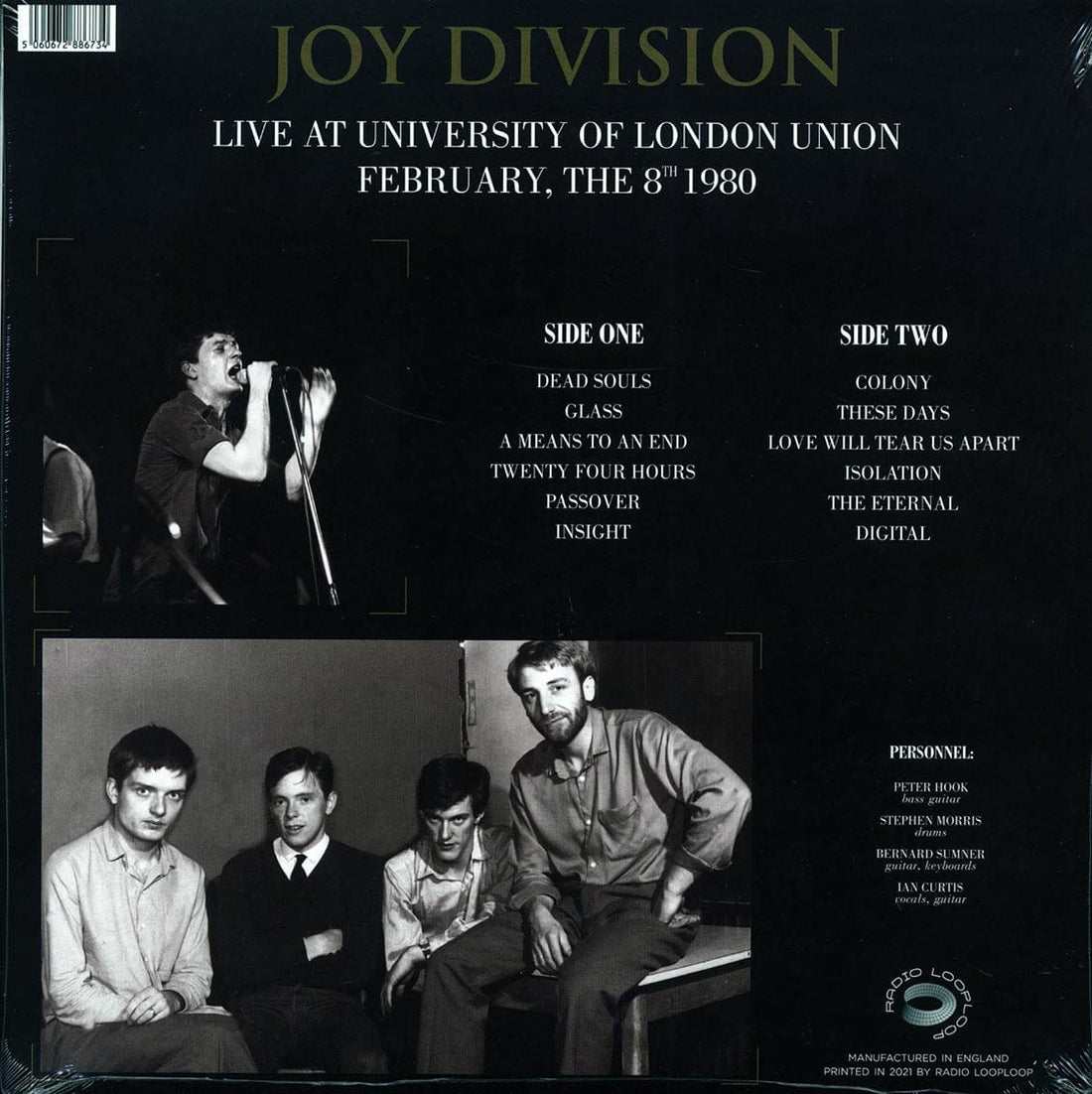 JOY DIVISION: Live at University of London • 2/8/1980 LP – Grindhouse ...